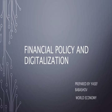 Financial policy and digitalization / Azerbaijan | PPT