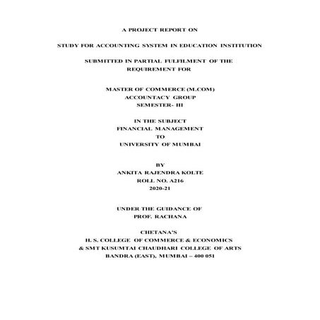 Financial project | DOCX