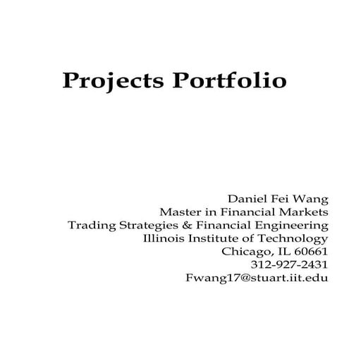 Financial Project Portfolio | PDF