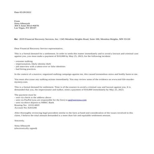 Open Letter to DNF Associates, LLC | PDF