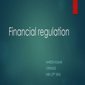 Financial regulation | PDF