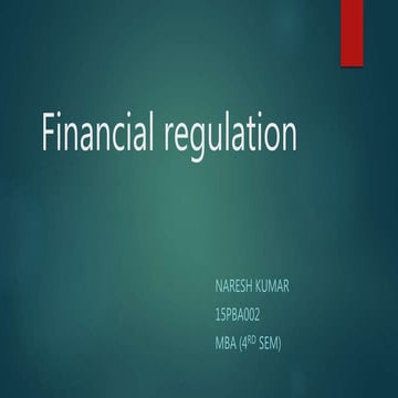 Financial regulation | PPTX