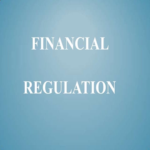 Financial regulations | PPTX