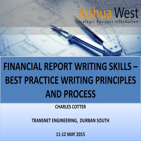 Financial report writing skills trans net | PPTX
