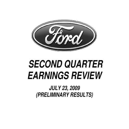 Financial Results of Ford | PDF