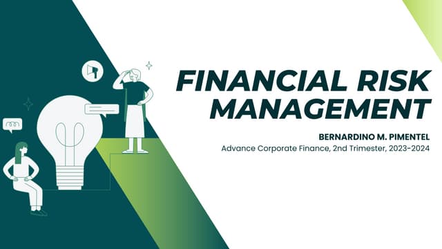 Financial risk management | PDF