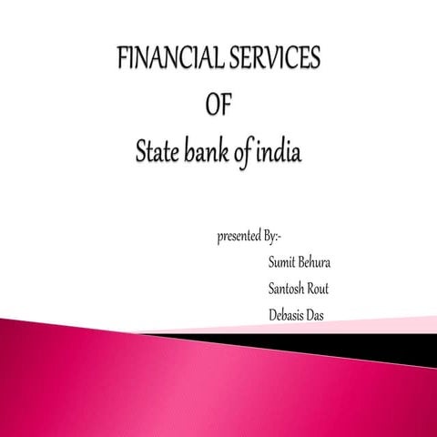 Financial services of sbi | PPT