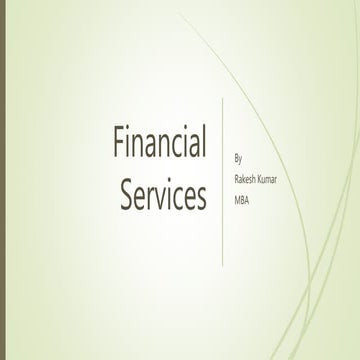 Financial services | PPT