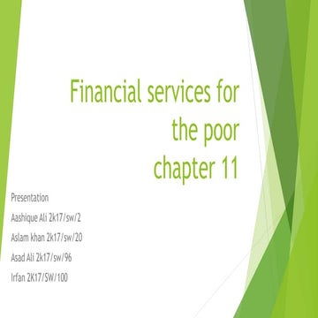Financial services for the poor | PPTX