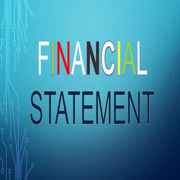 Financial statement | PPTX