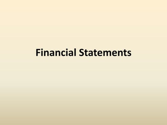 Financial statement analysis | PPT