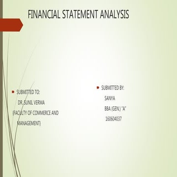 Financial statement analysis | PPT
