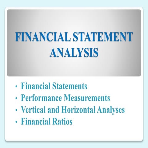 Financial Statement Analysis | PDF