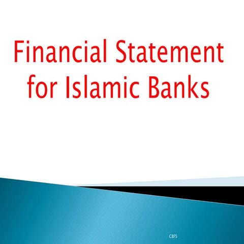 Financial statement for islamic banks | PDF