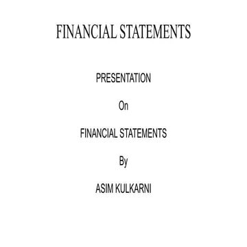 Financial Statements Presentation | PPTX
