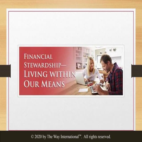 Financial Stewardship—Living within Our Means | PPTX