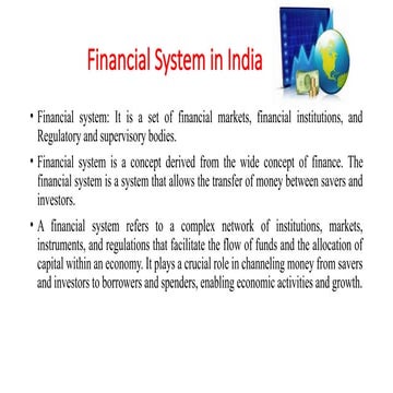 financial system in Indian economy eeeee | PPT