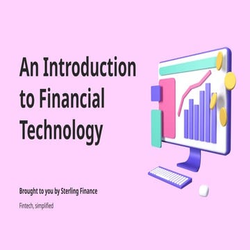 Financial Technology (Fintech) Technology Presentation in Colourful 3D ...