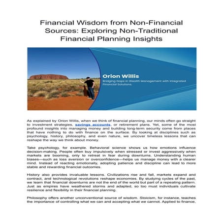 Financial Wisdom from Non-Financial Sources_ Exploring Non-Traditional ...