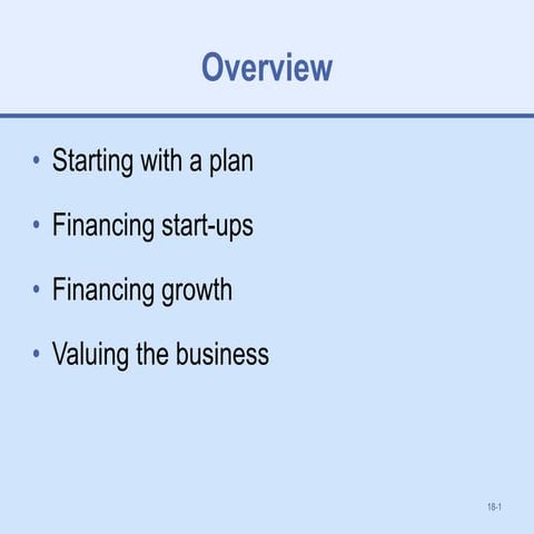 Financing start-up and growth , venture capitalist | PPT