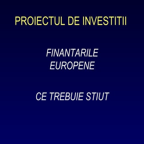 Finantare fonduri nerambursabile | PPT