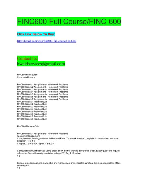 Uop fin 571 final exam | PDF