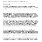 How to Calculate Prison Good Time Credit