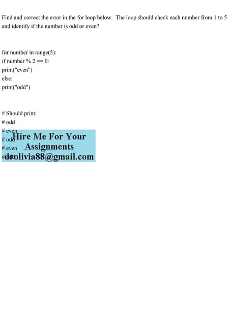 Find And Correct The Error In The For Loop Below The Loop Should Cpdf 1582