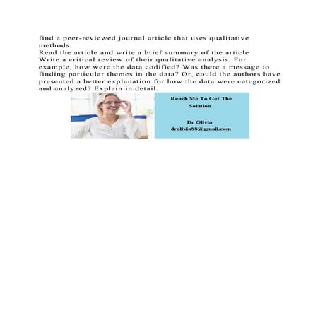 find a peer-reviewed journal article that uses qualitative methods..docx