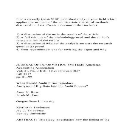 Find a recently (post-2010) published study in your field which .docx