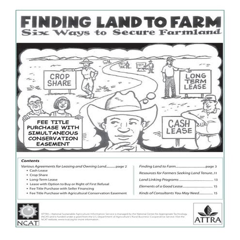 Finding Land to Farm: Six Ways to Secure Farmland | PDF