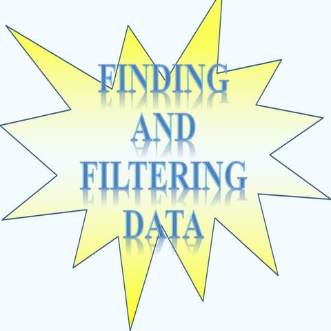 Finding and-filtering-data | PPT