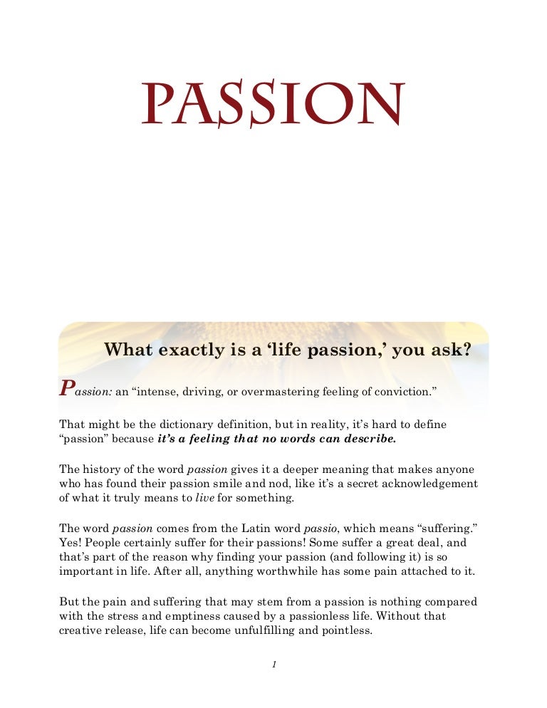 Finding Your True Passion