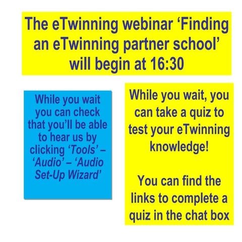 Finding an eTwinning Partner School Webinar ppt | PPT