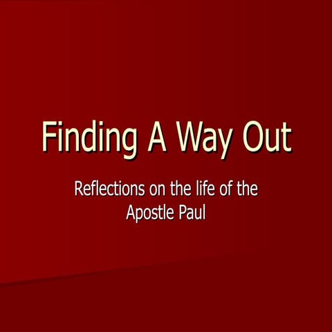 Finding a way out | PPT