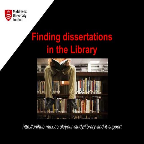 Finding dissertations in the library 2018 | PPT