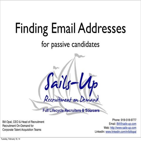 Finding email addresses | PPT