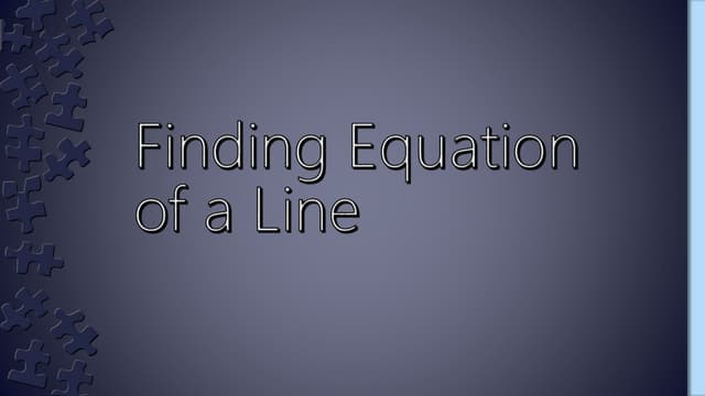 equation of the line using two point form | PPTX