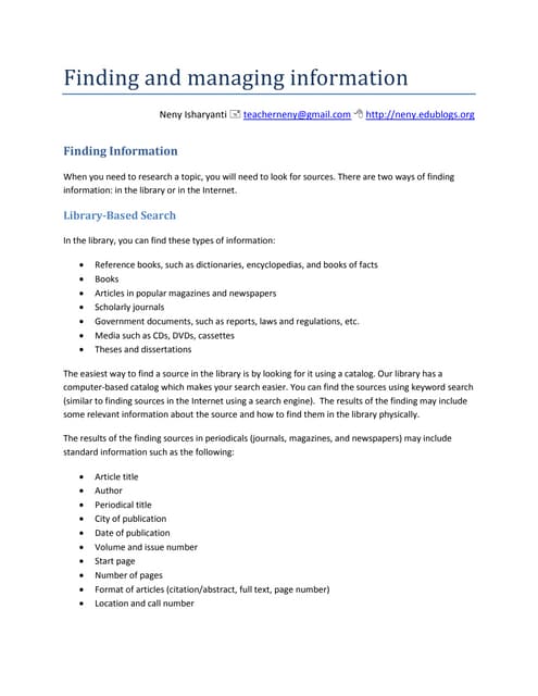 grade three-English sources of information.pptx | Books and Literature