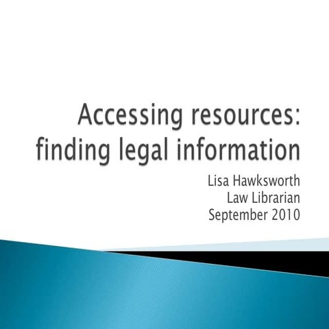 Introduction to Legal Sources | PPTX