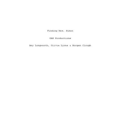 Finding Mrs Simon Script | DOCX