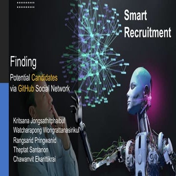 Finding potential candidates via git hub network analysis | PPTX
