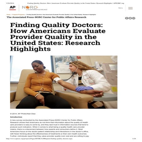 Finding Quality Doctors in the U.S | PDF