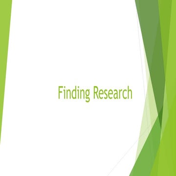 Finding research sirisins lang pre ex b | PPTX