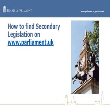 Introduction to uk legislation | PPT