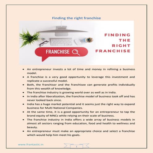 Financial aspects of a franchise | PPTX