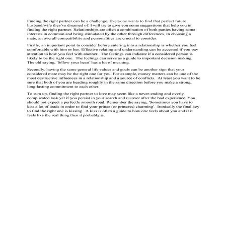 Finding the right partner | DOCX