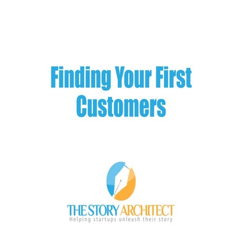 Finding your first customers | PPT
