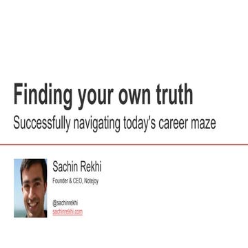 Successfully navigating today's career maze | PPTX