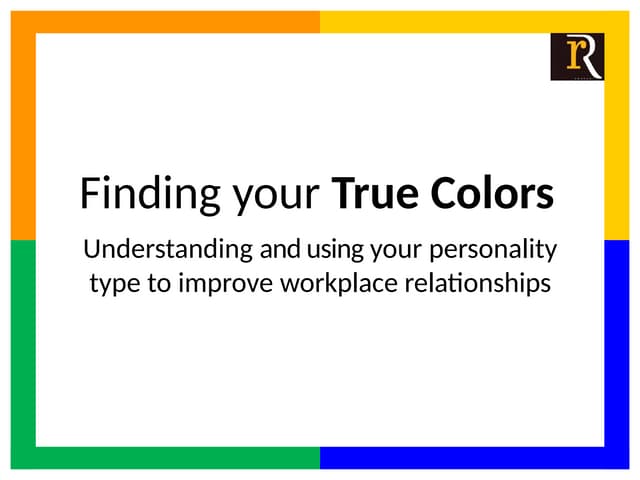 Using Discovery Insights Personality Types | PPTX